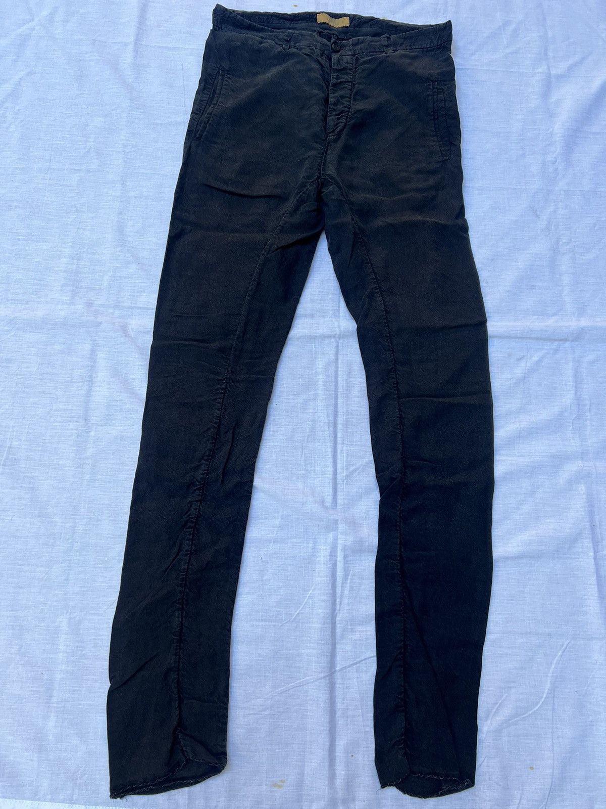 Layer-0 Matte black welt pocket pants | Grailed