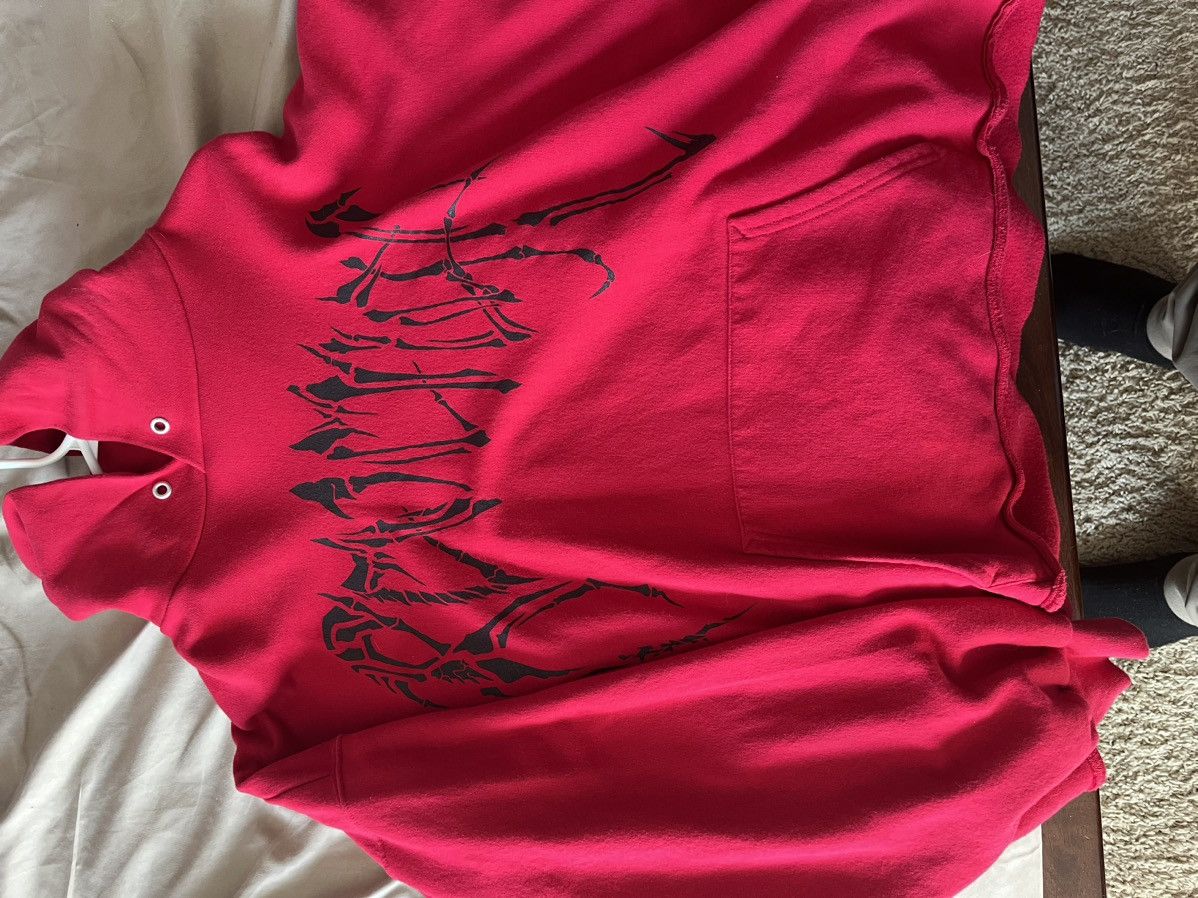 Revenge RED REVENGE SKULL HOODIE | Grailed