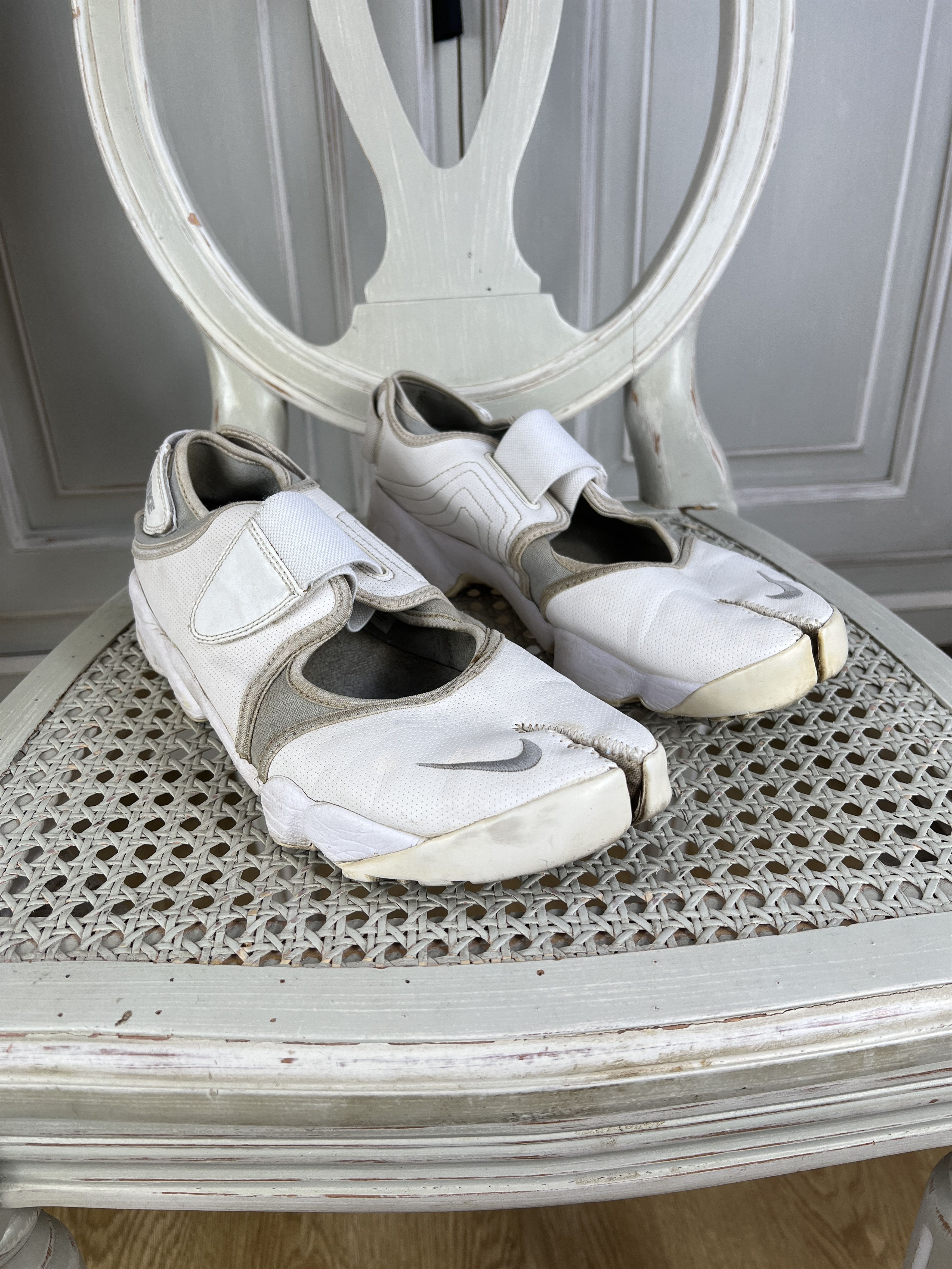 Nike NIKE LEATHER AIR RIFT TABI SLIP ON SWOOSH NINJA SHOES | Grailed