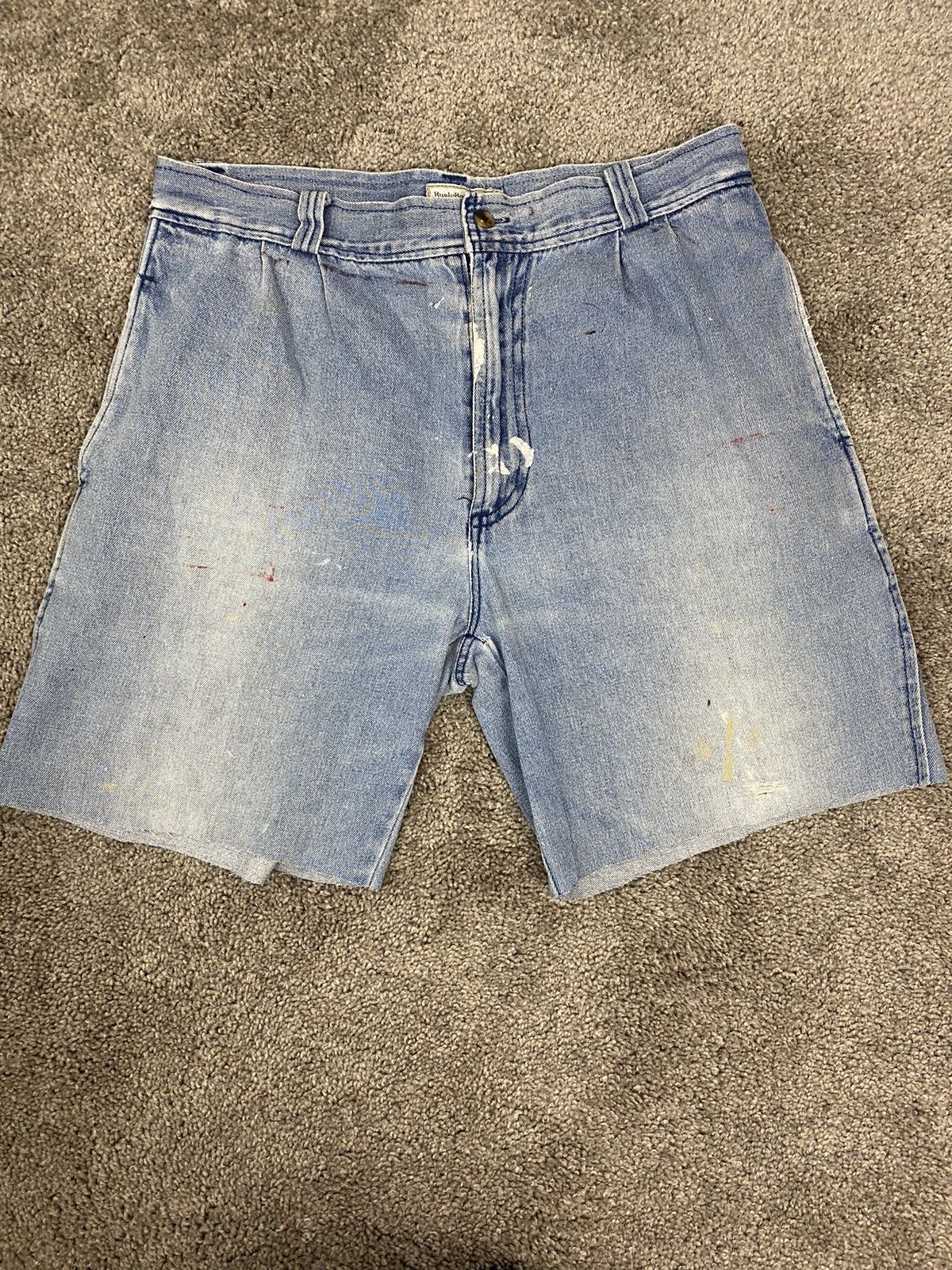 Vintage Paint splattered bugle boy jorts | Grailed