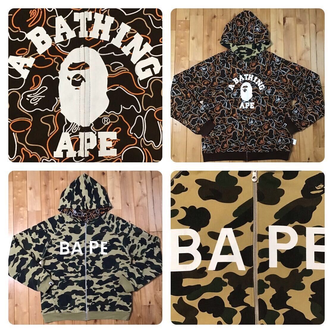 Bape × Nigo 🔥Reversible🔥 BAPE Zip hoodie Neon camo x 1st camo APE NIGO ...