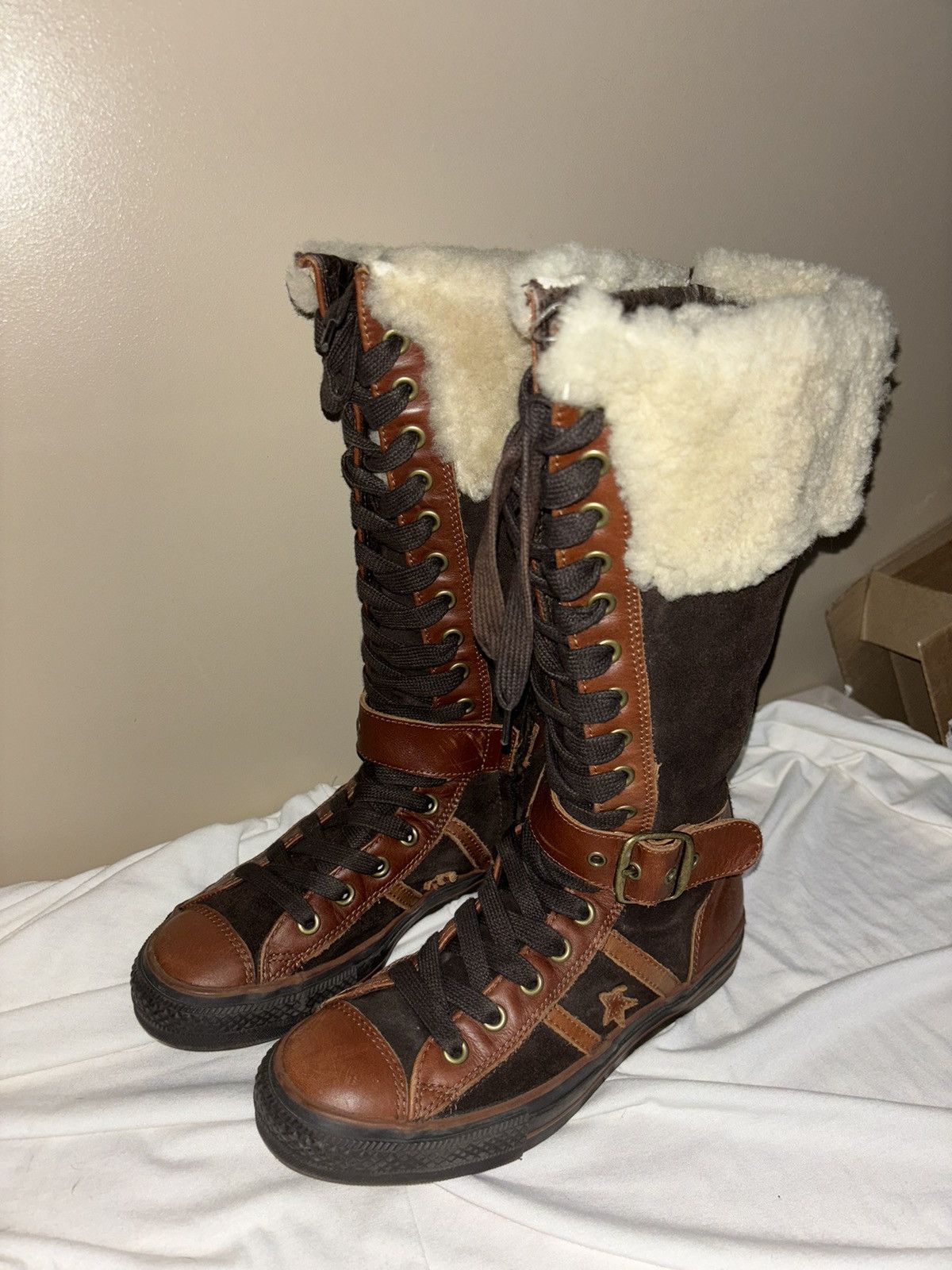 Converse × Streetwear × Vintage CONVERSE HIGH VINTAGE BOXING MOTO BIKER ...