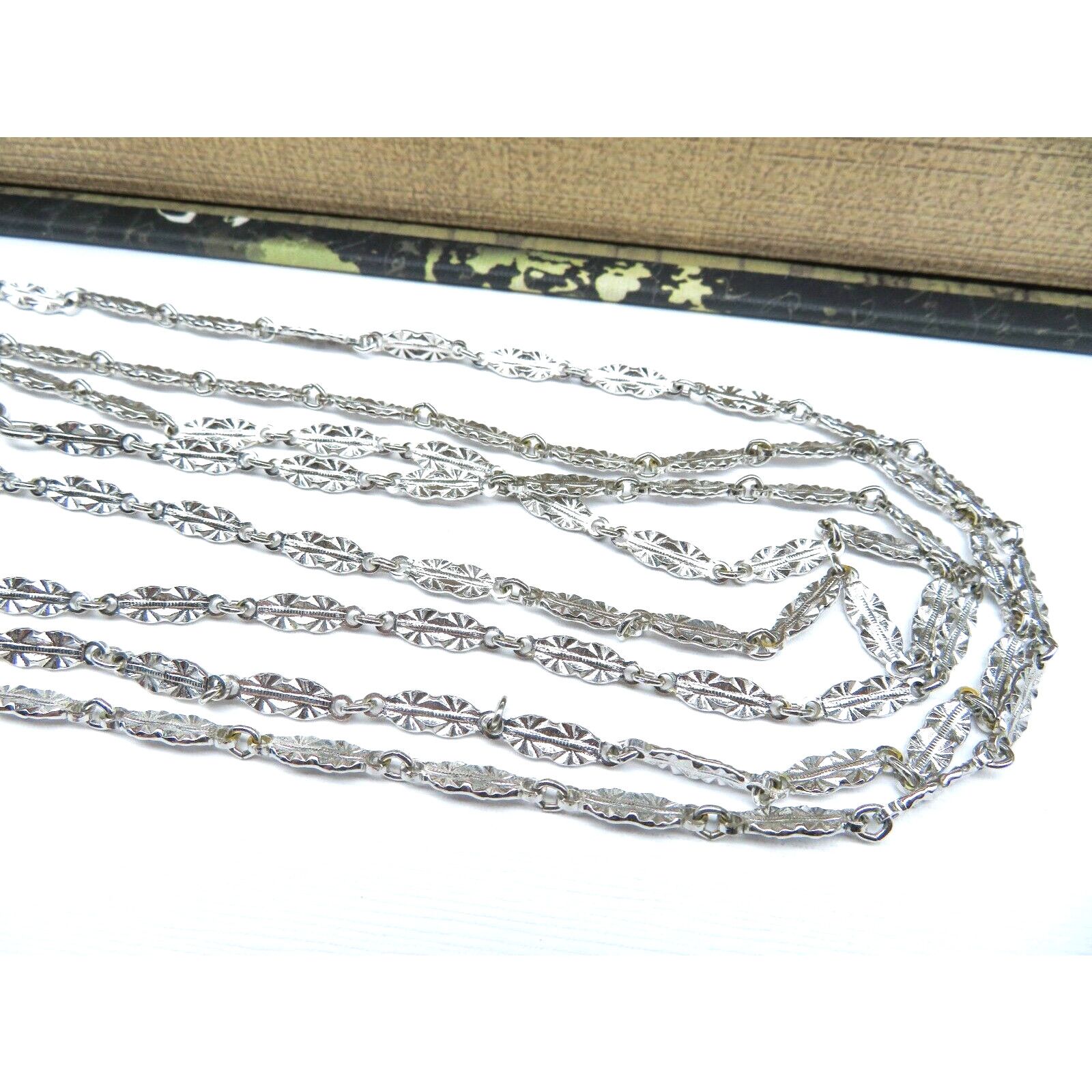 Vintage Vintage Napier Extra Long Silver Tone Chain Necklace B14 | Grailed