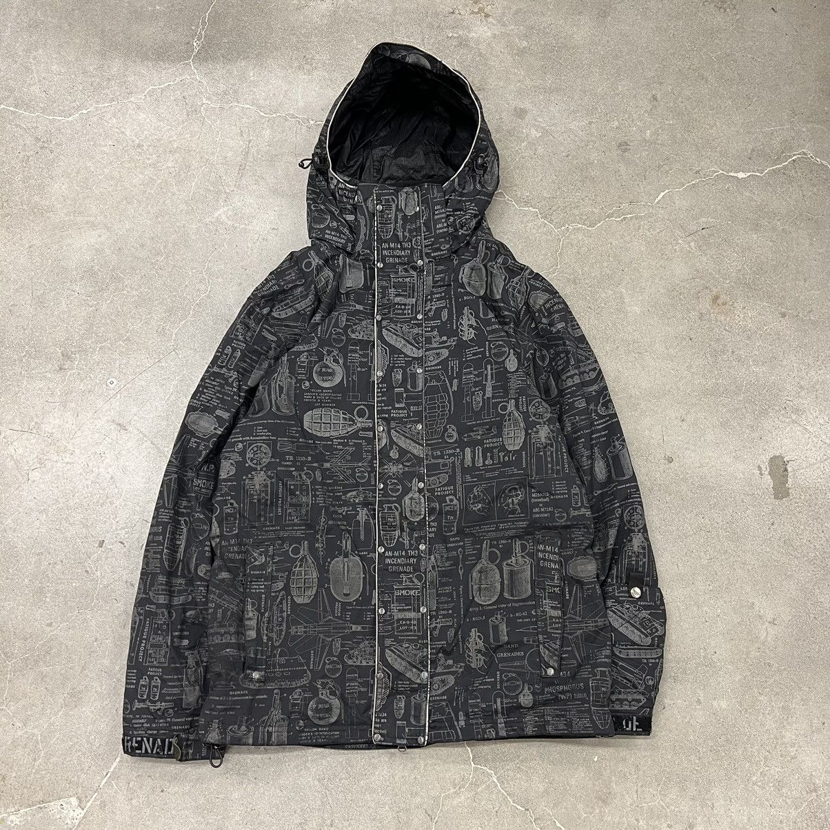 Vintage Y2k grenade snowboard all over jacket rain rare burton | Grailed