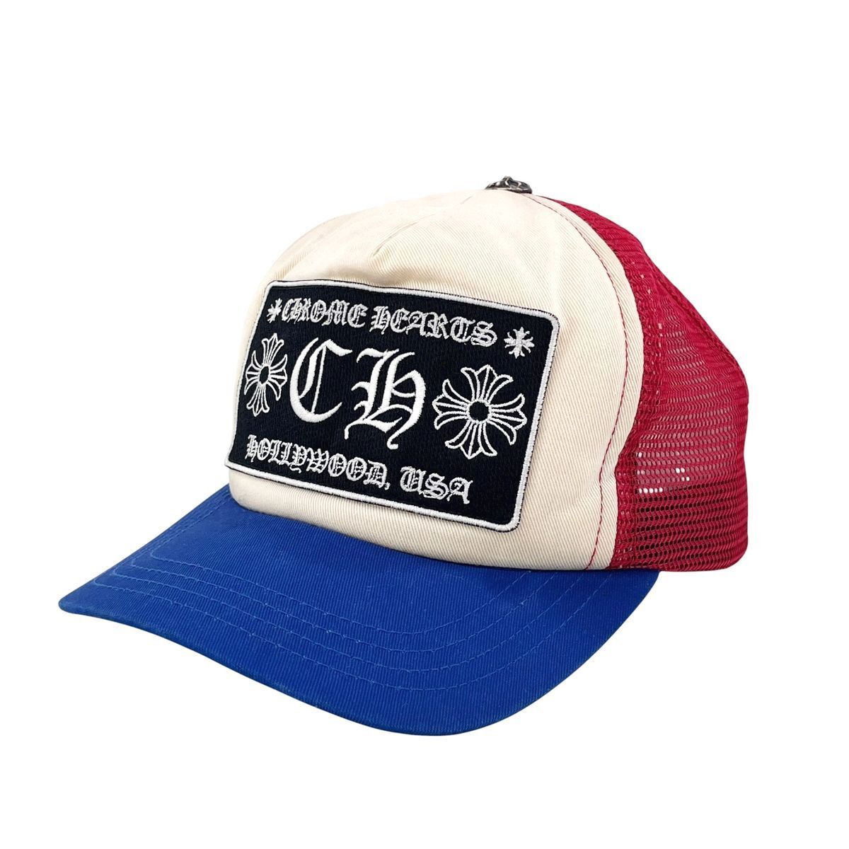 Chrome Hearts CHROME HEARTS Tricolor Patch Mesh Cap | Grailed