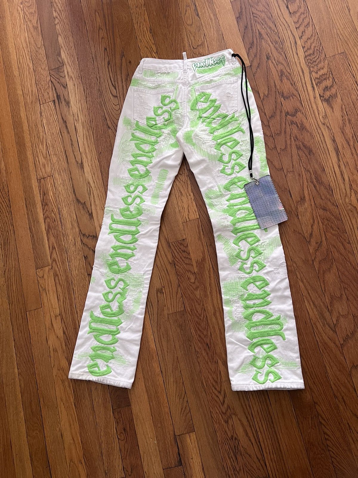 Endless × Vlone Vlone Endless Denim Neon Green | Grailed