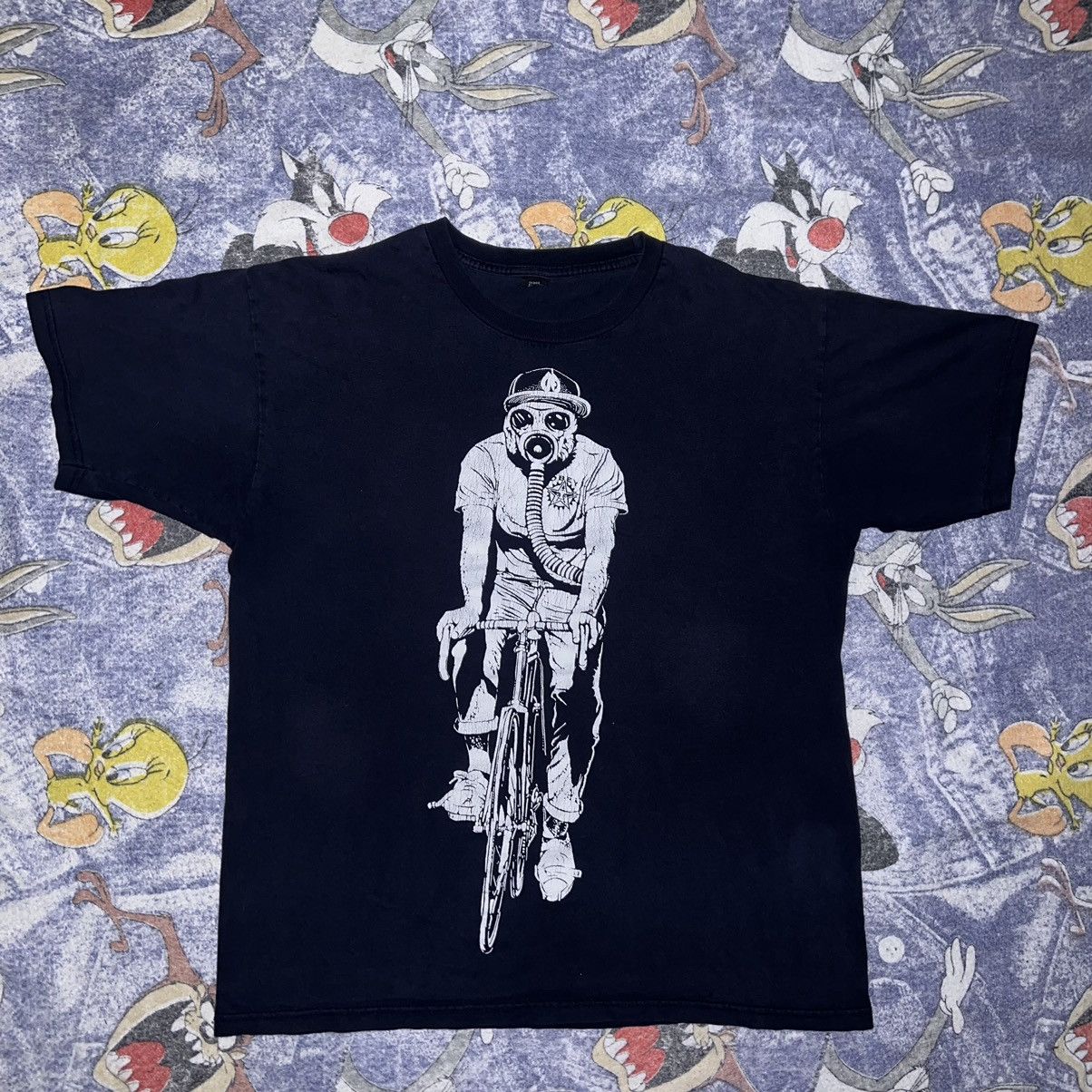 Supreme Y2K Obey Gas Mask Bike Cyclist Doomsday Graphic Tee | Grailed