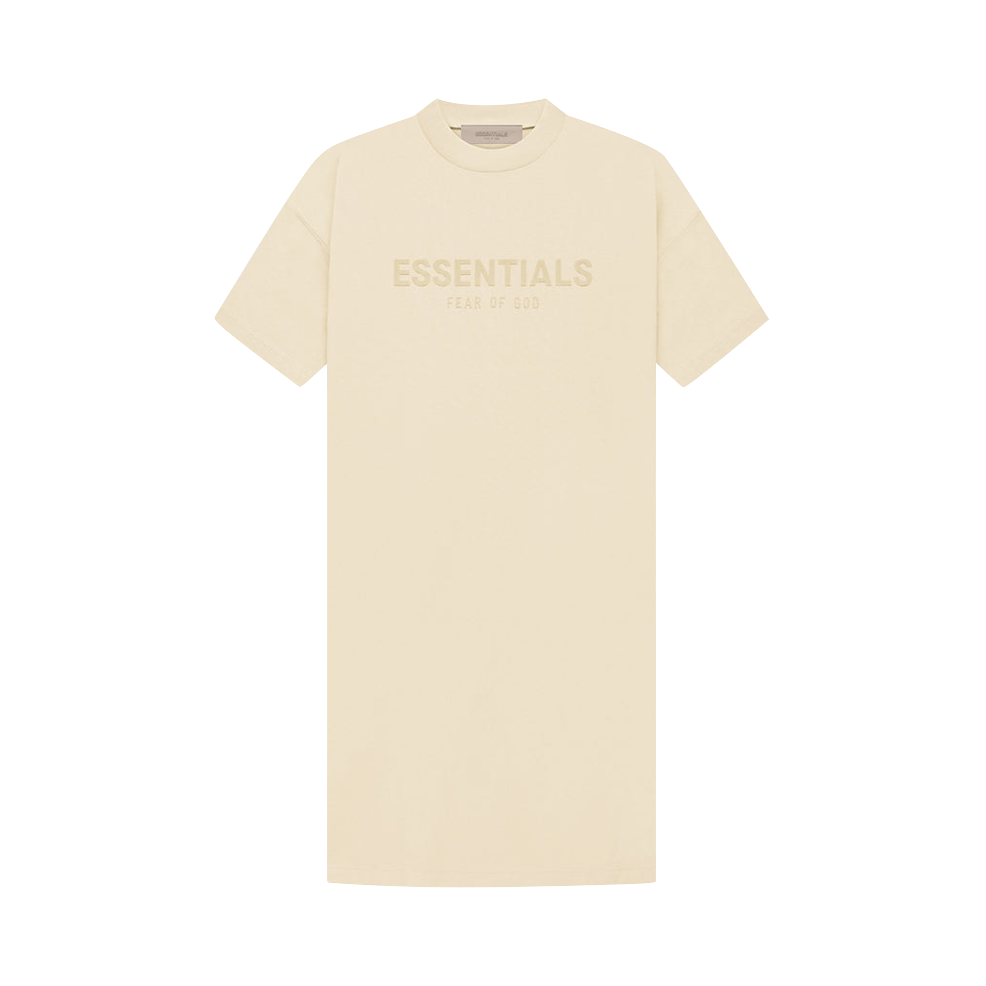 Fear of God Fear of God Essentials Tee Dress Egg Shell | Grailed