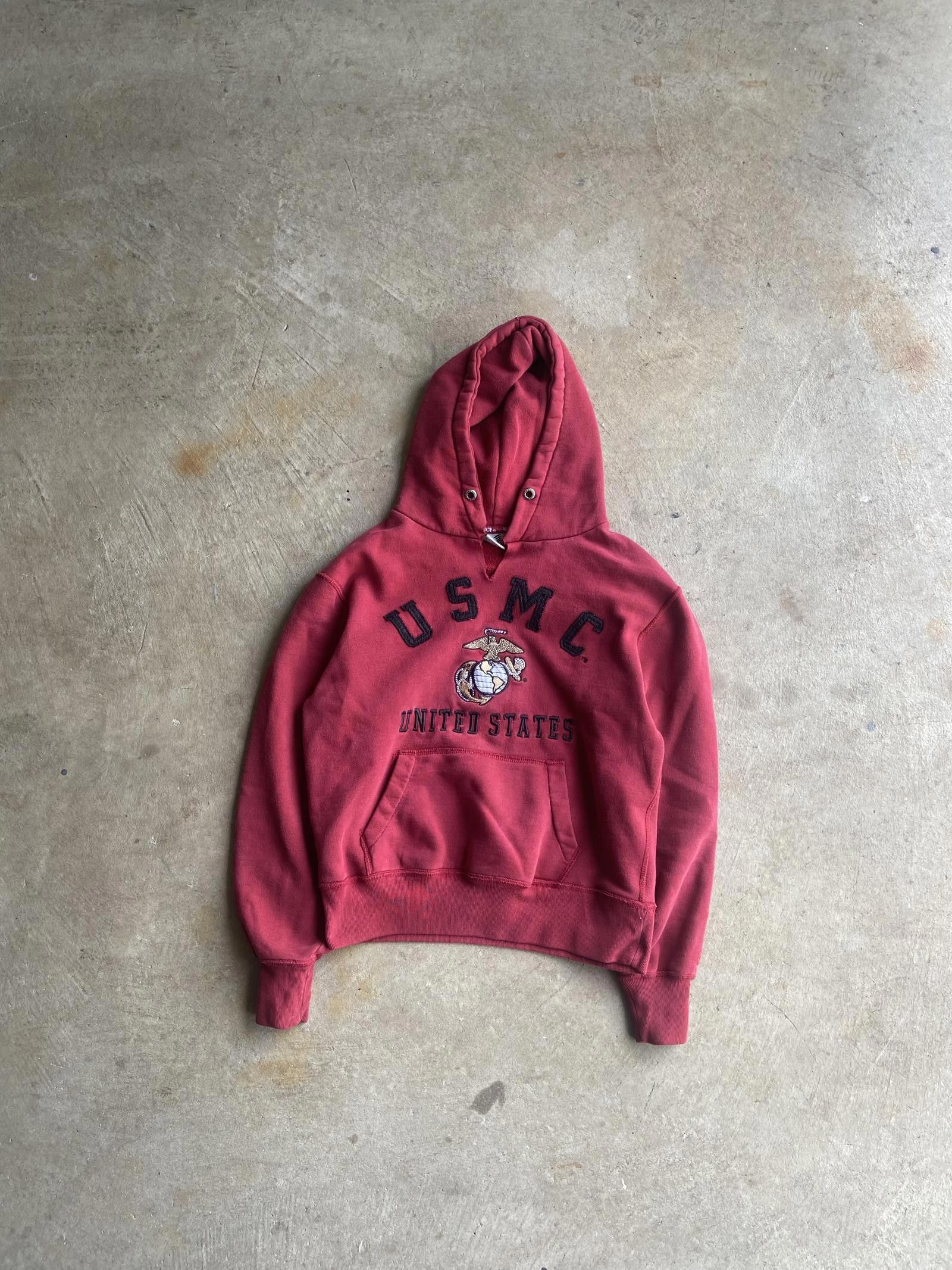 Usmc × Vintage Vintage Red USMC United States Marine Corps Hoodie | Grailed
