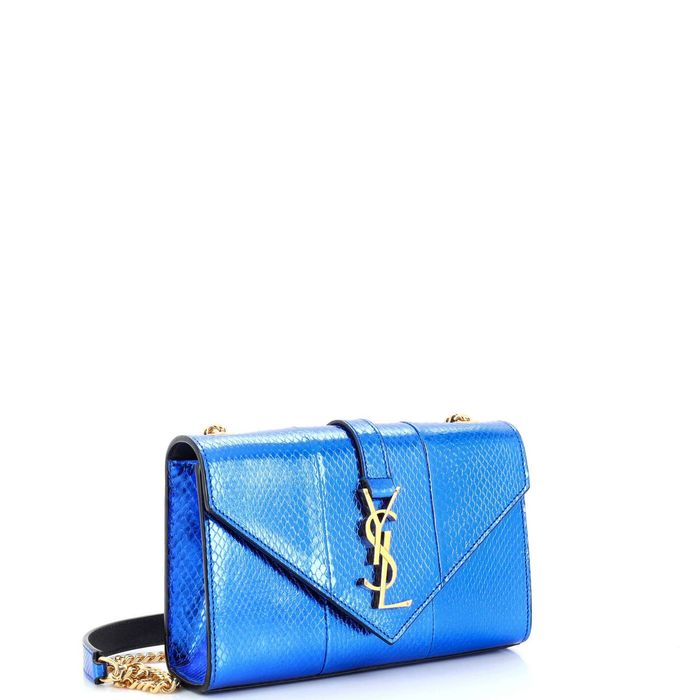Yves Saint Laurent Classic Monogram Envelope Crossbody Bag Snakeskin ...