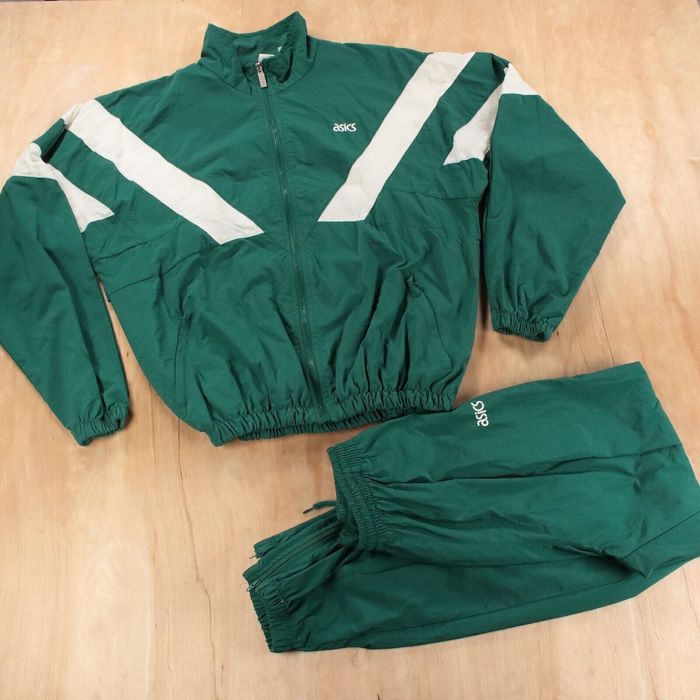 Asics vtg 90s ASICS matched nylon shell windbreaker warm up track suit ...