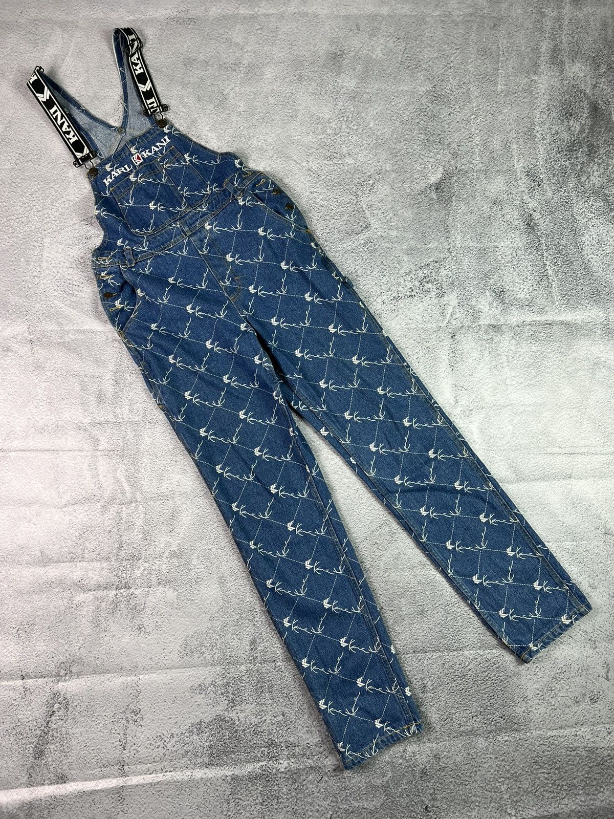 Designer × Kani × Karl Kani Kani monogram denim overalls | Grailed