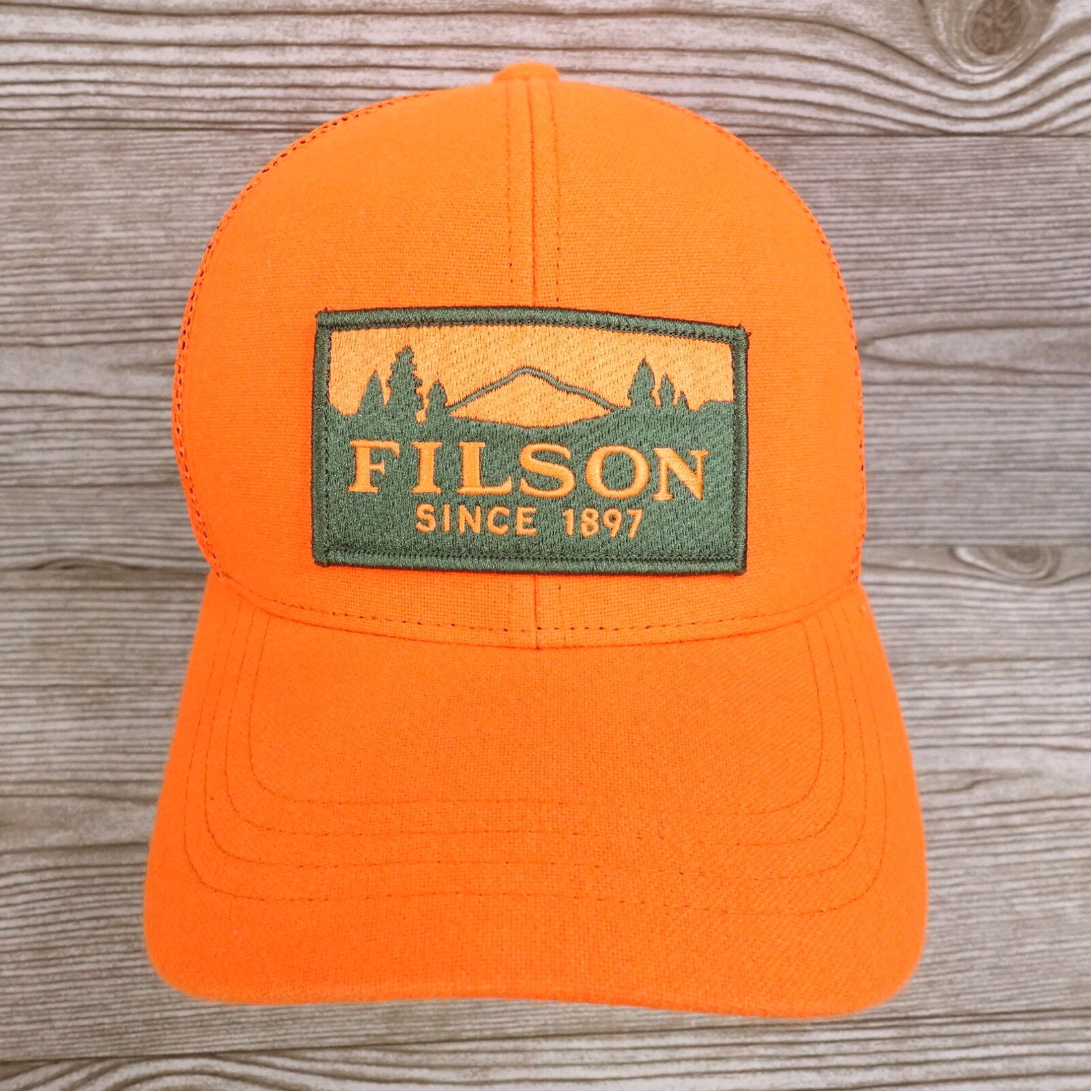 Filson C.C. FILSON CO LOGO NEON ORANGE OUTDOORS HUNTING BASEBALL HAT ...