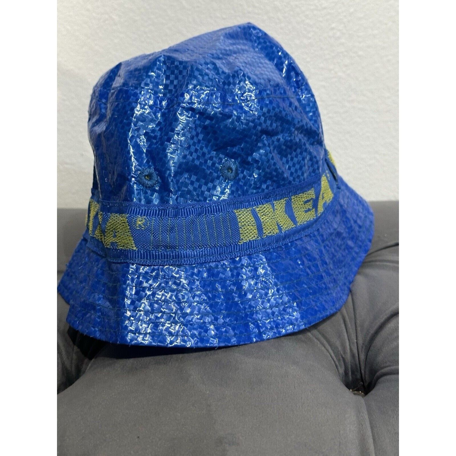 Ikea IKEA Bucket Hat KNORVA Frakta Lining & Vent Holes Rain Hat | Grailed