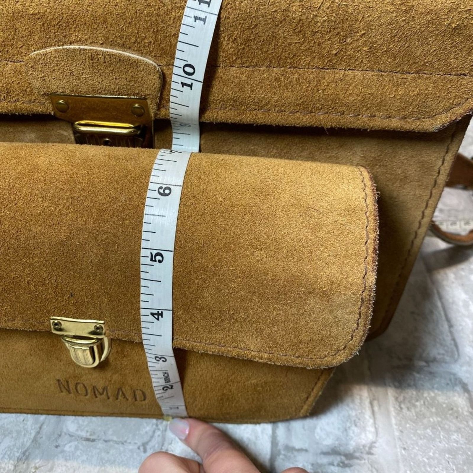 Nomad Vintage 1960's NOMAD Suede Leather Side Bag w/ Velvet Lining ...
