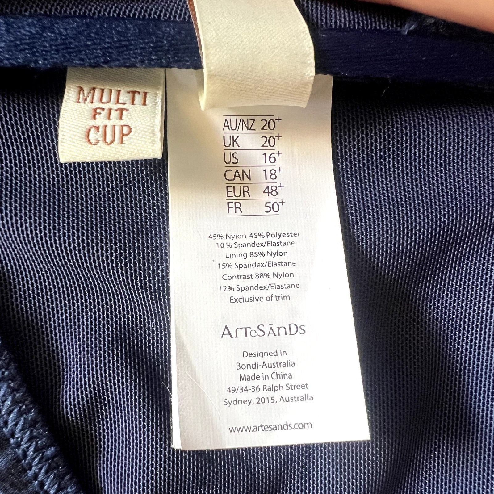 Nordstrom Artesands Blue Botticelli Twist C-DD Bikini Top 16 NEW Tags ...