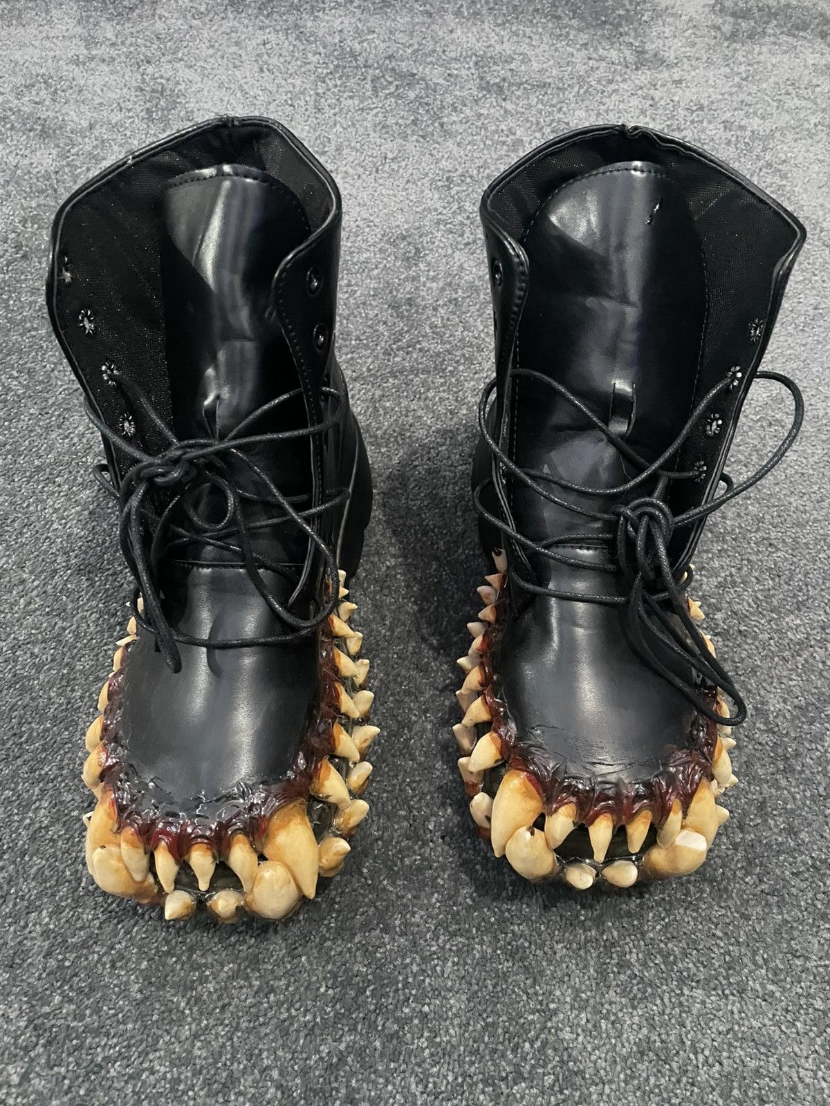 Designer × Streetwear AM Nightmare Venom Teeth Boots | Grailed