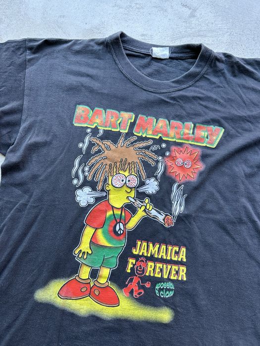 The Simpsons 90’s The Simpsons Bart Marley Jamaica Forever T-Shirt ...