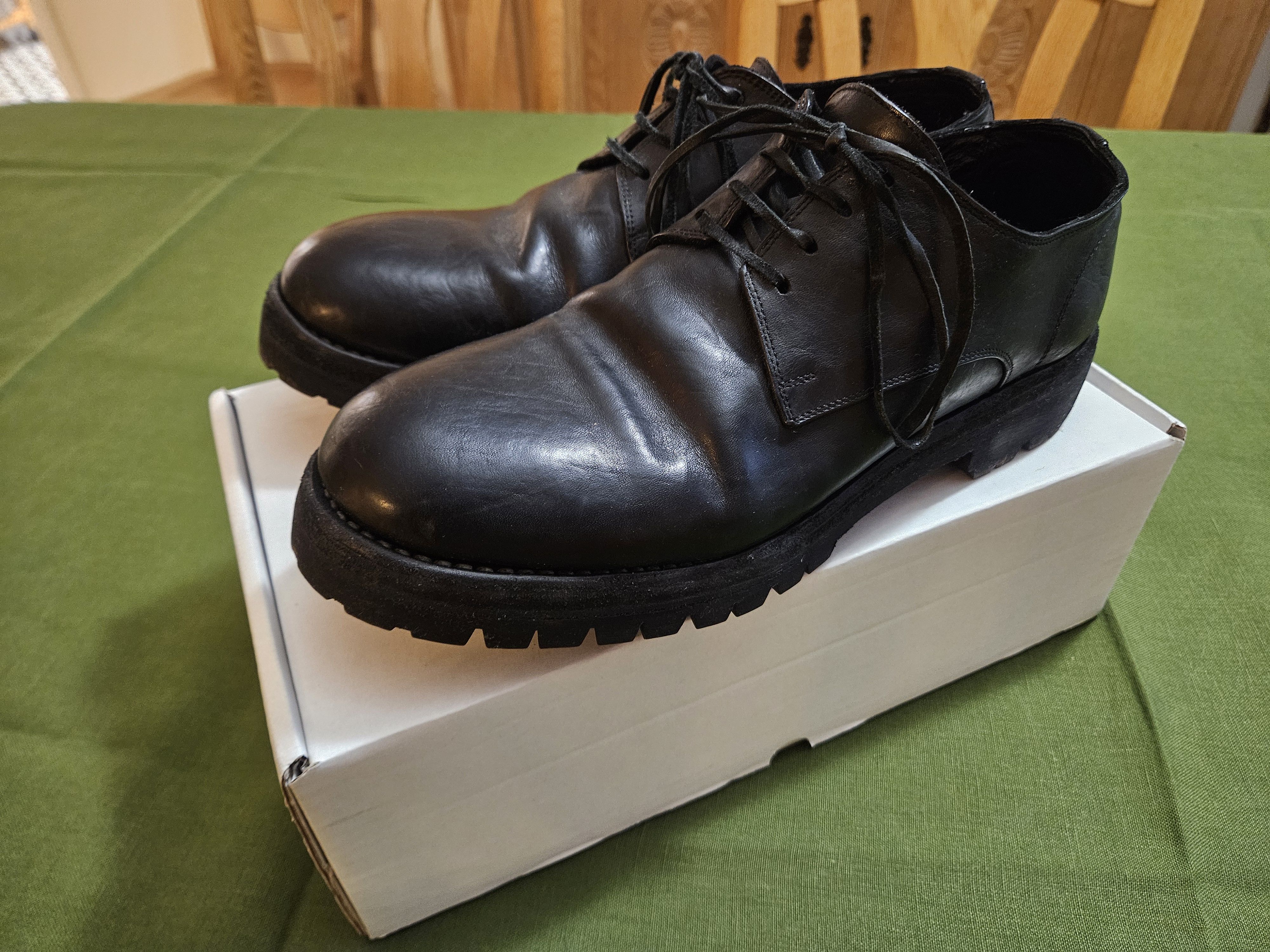 Guidi Guidi 792V Derbys Horse Full Grain Black VIbram Lug Sole | Grailed
