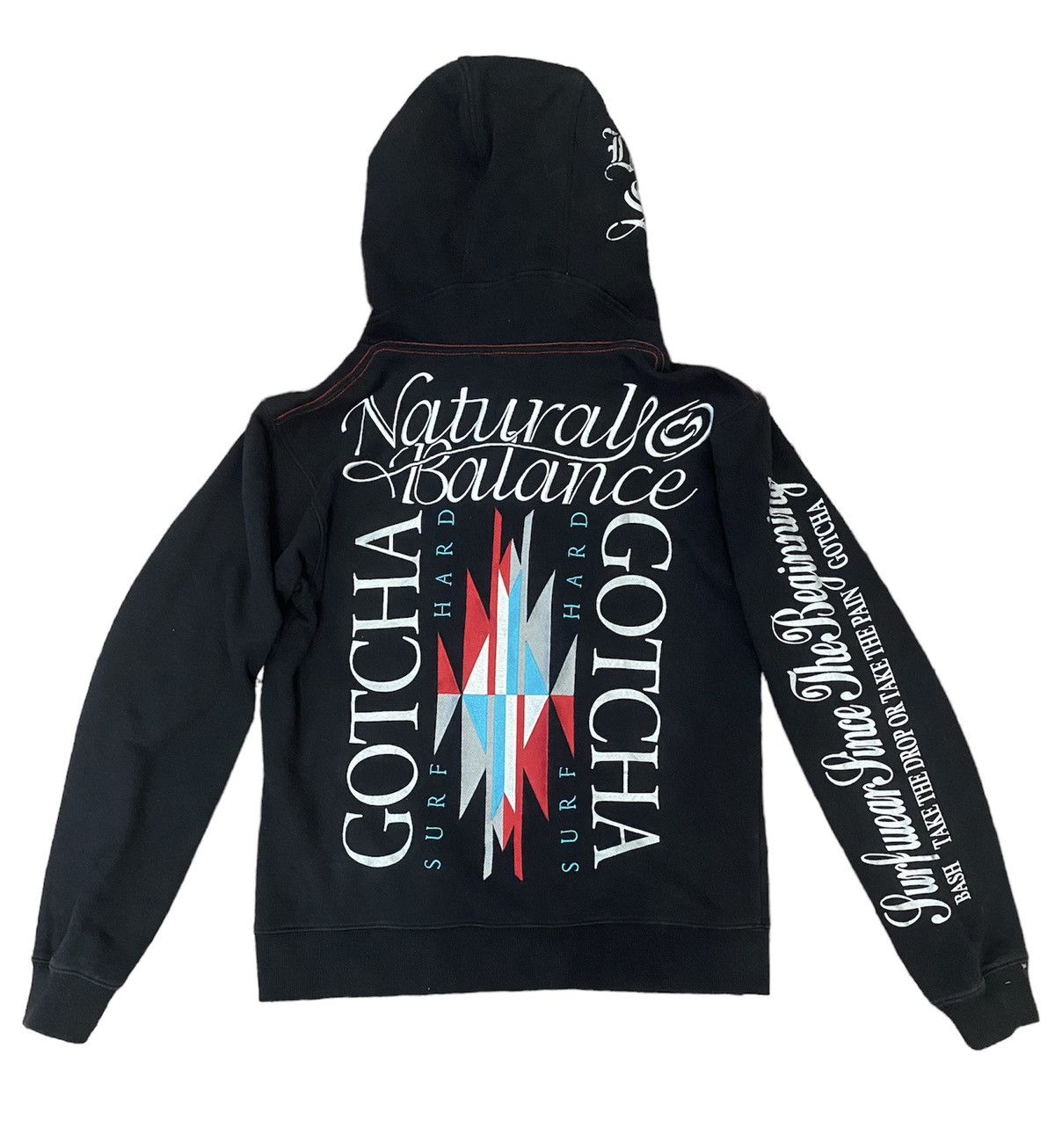 Vintage Vintage Gotcha Surf Hard Hoodie Embroidered Natural Balance ...