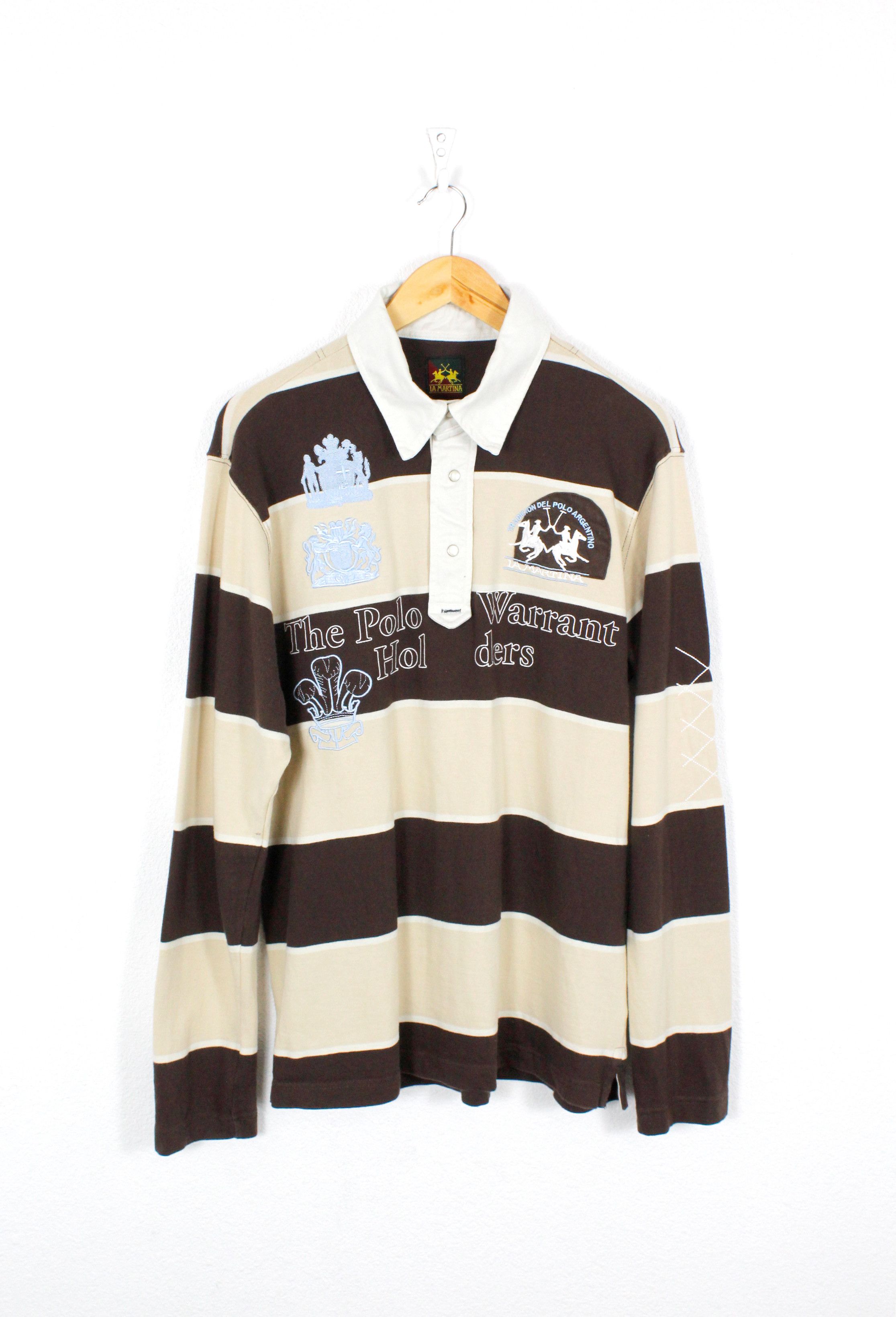 Vintage Vintage La Martina Polo Warrant Letterman Rugby Shirt | Grailed