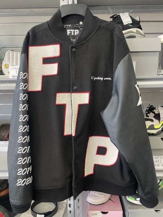 Fuck The Population FTP Varsity 10 Year Anniversary Bomber jacket black ...