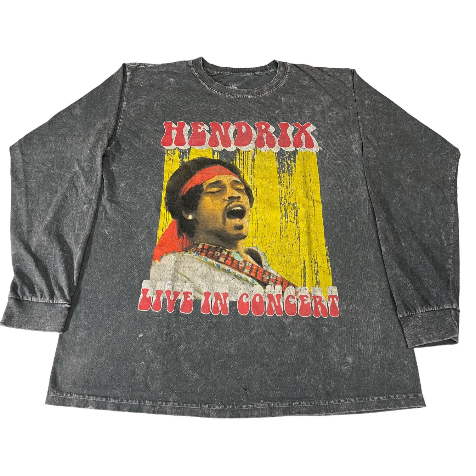 Jimi Hendrix Jimi Hendrix Live in Concert Longsleeve Gray Shirt | Grailed