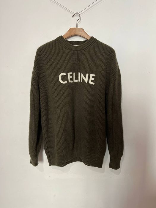 Celine Celine Logo Knit sweater | Grailed