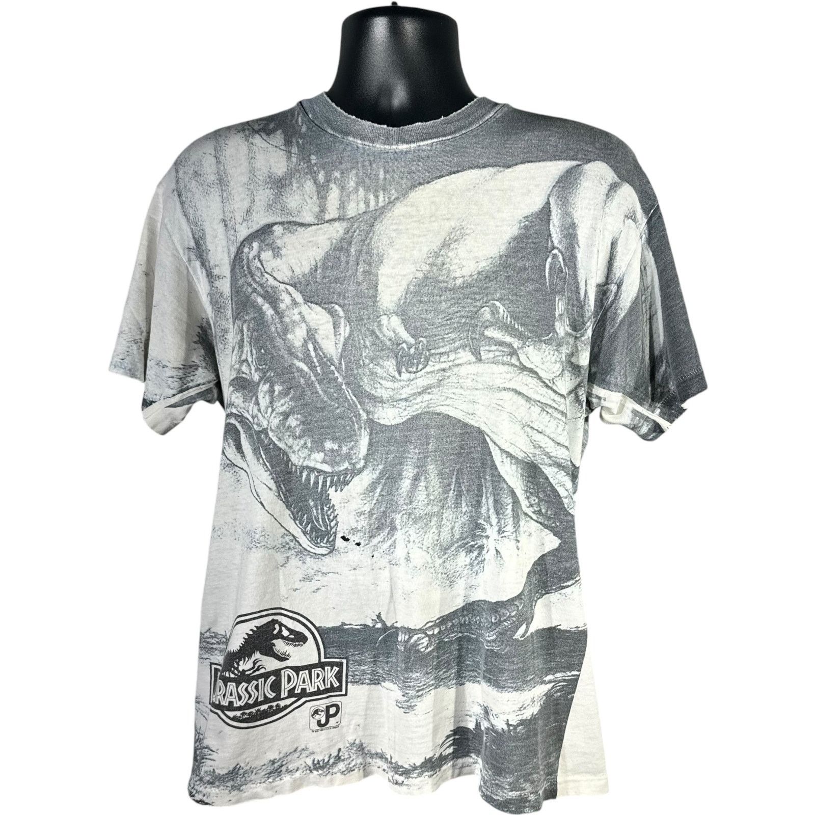 Hanes Vintage Jurassic Park AOP Dinosaur Tee | Grailed