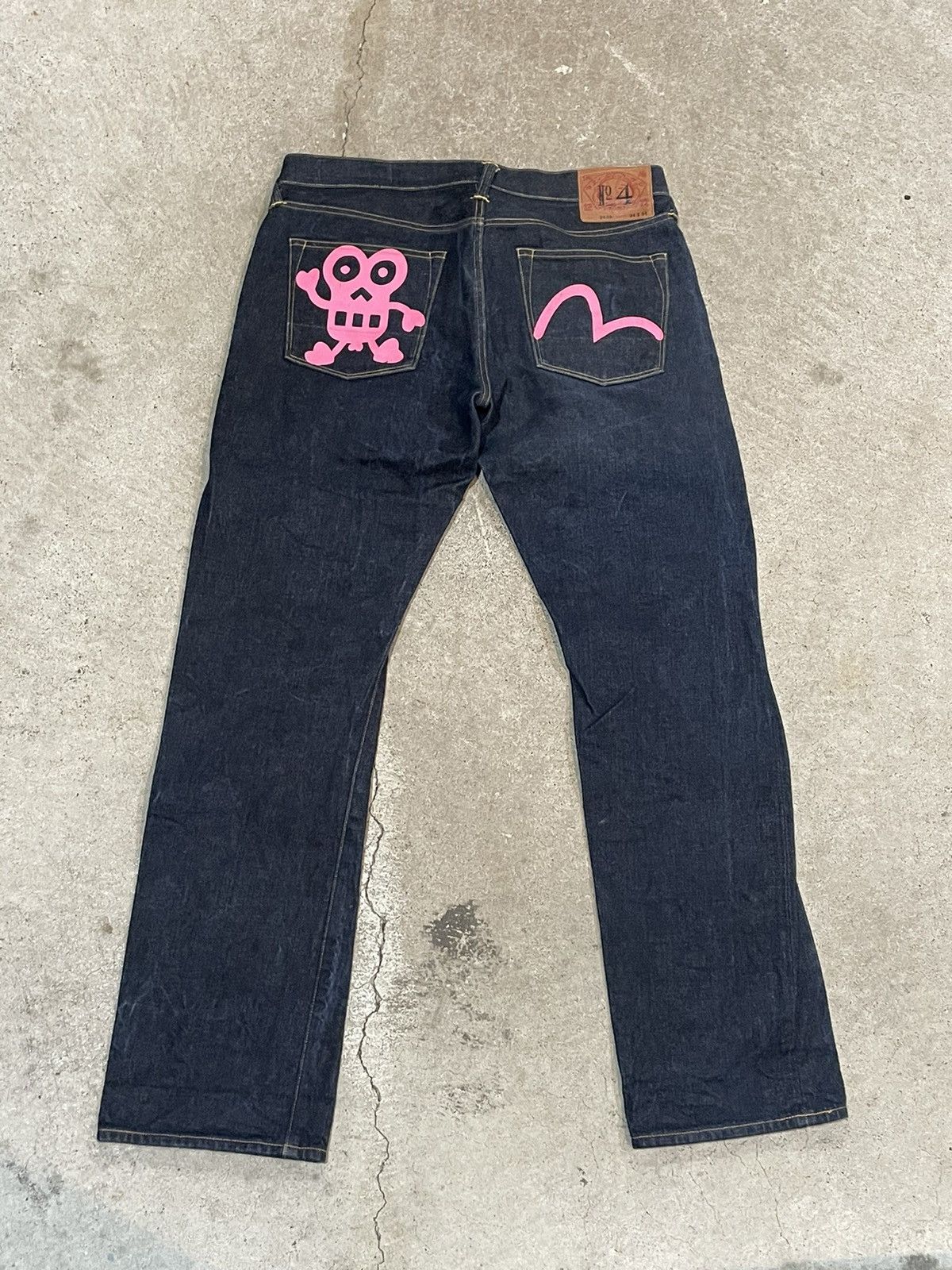 Evisu Evisu Pink Graphic Selvedge Denim | Grailed