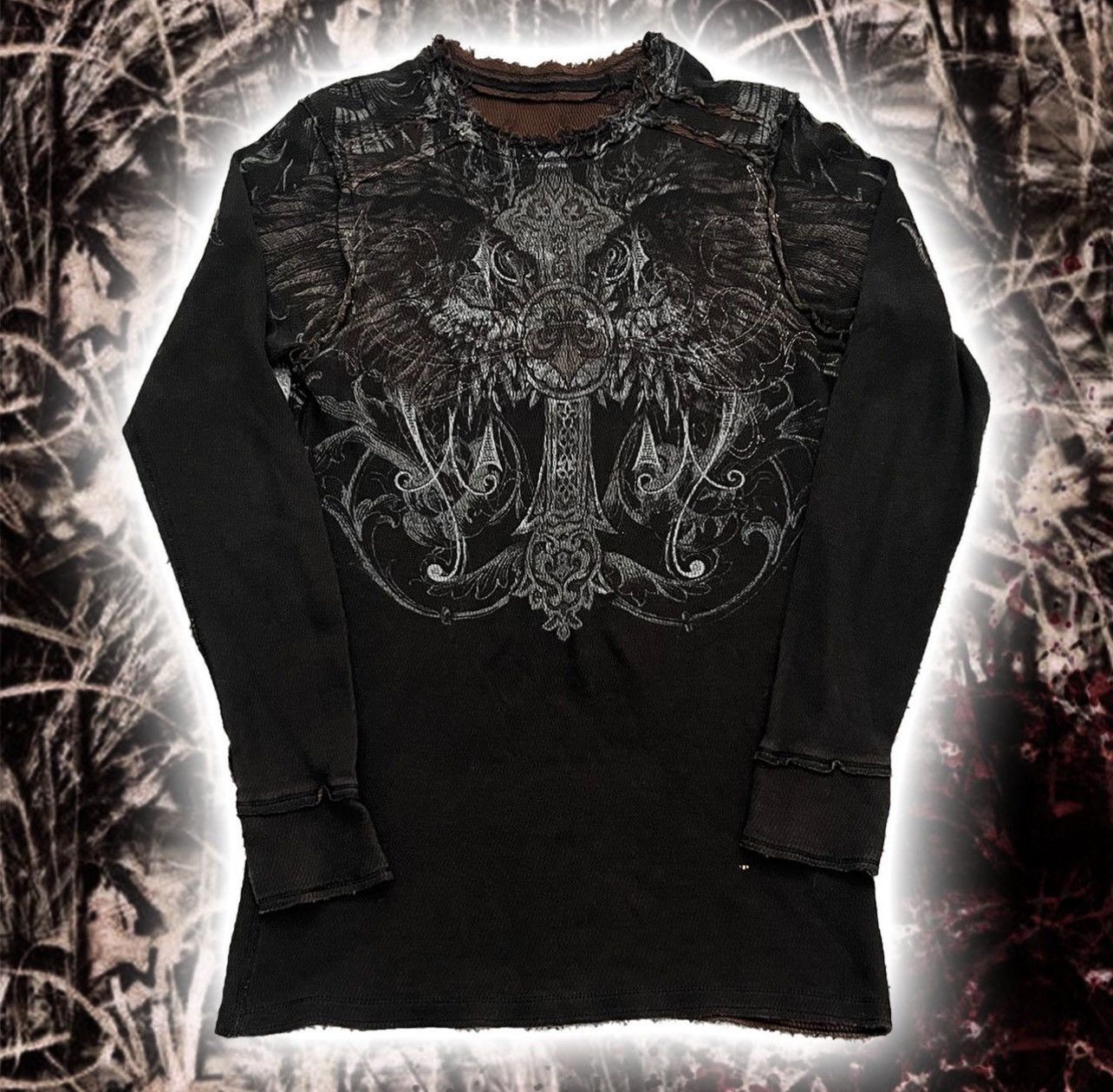 Affliction CRAZY REVERSIBLE AFFLICTION THERMAL LONGSLEEVE | Grailed