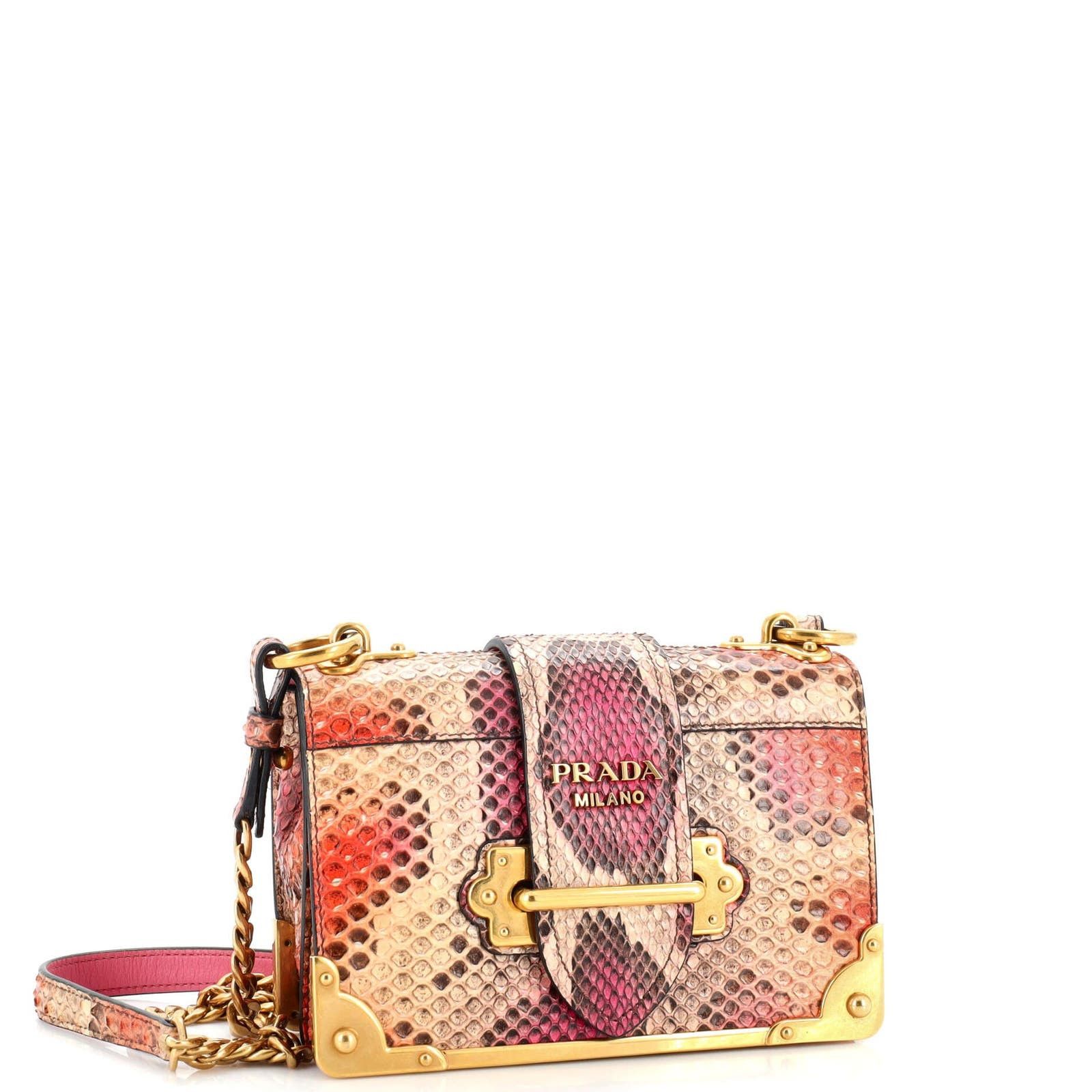 Prada Cahier Crossbody Bag Python Small | Grailed