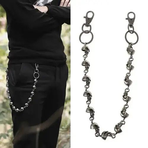 Jewelry Skull Punk Rock Link Gothic Death Wallet Demon Pocket Chain ...