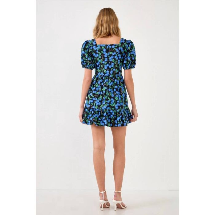 English Factory Blueberry Mini Dress In Blueberry Print | Grailed