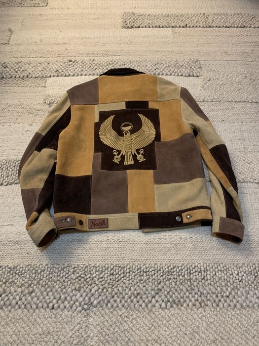 Noah Noah x Earth Wind & Fire Suede Patchwork Trucker Jacket | Grailed