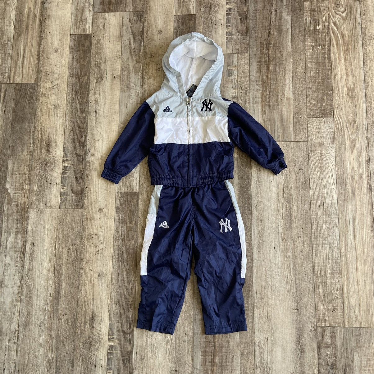 Adidas × Streetwear × Vintage Kid Adidas Yankees nylon sweats | Grailed