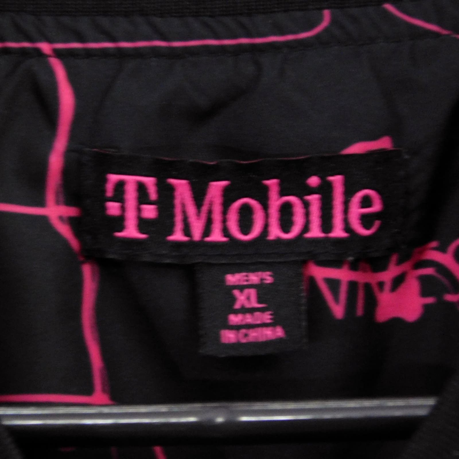 Varsity Jacket T Mobile Bomber Jacket XL Full Zip Black Pink USA Map ...