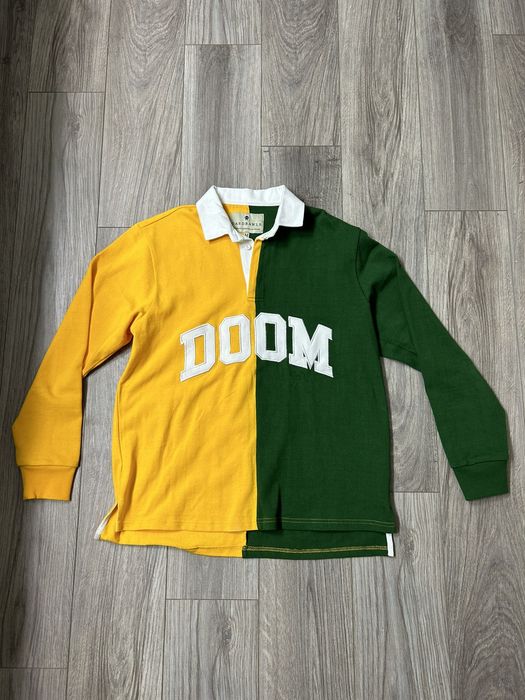 Mf Doom MF DOOM/GASDRAWLS DOOMSDAY GREEN/YELLOW/WHITE RUGBY | Grailed