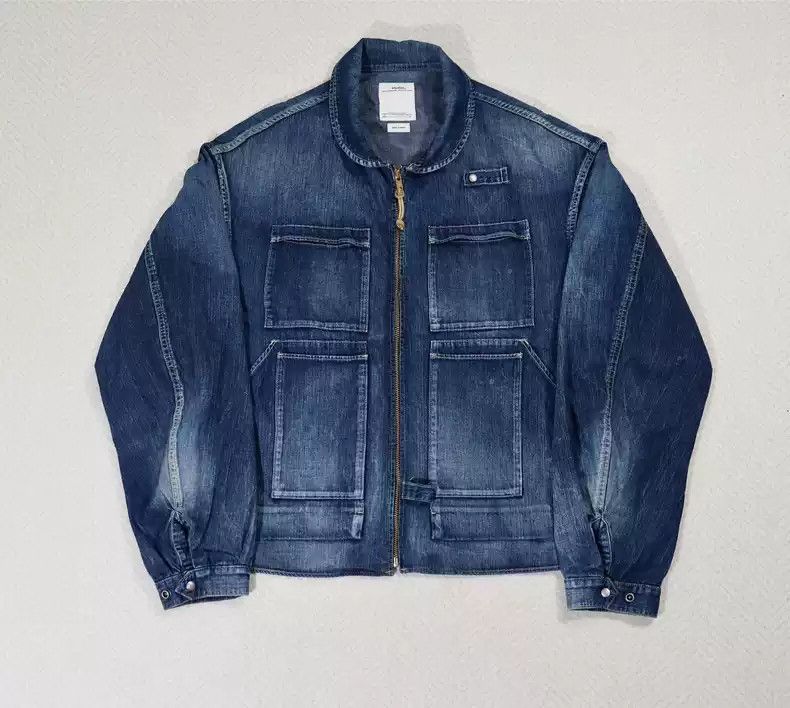 Visvim Visvim Enfield Hunting Jkt Dry Denim Jacket Hunting cargo jacket jacket | Grailed