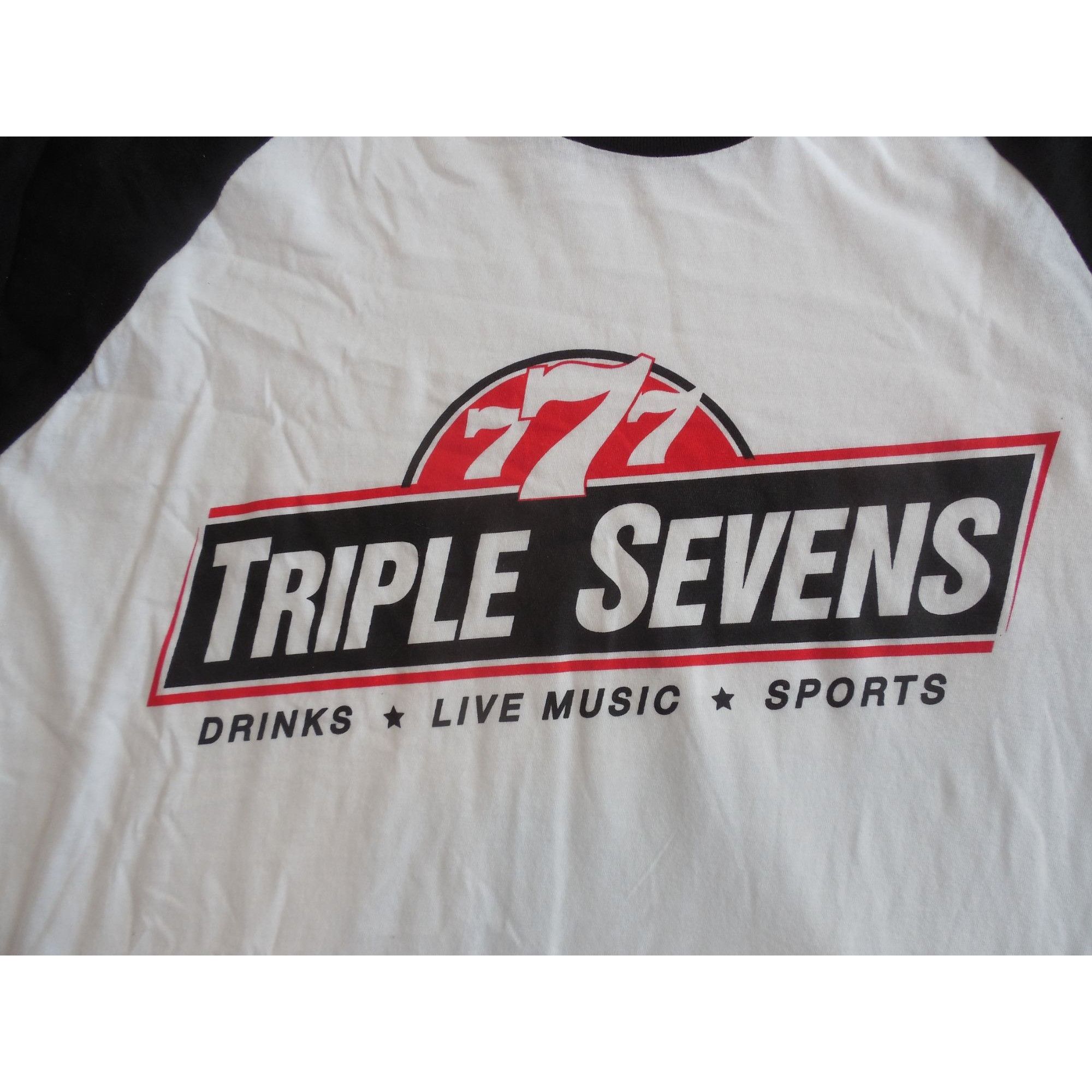 Streetwear District Tshirt Sz XL Men Triple Sevens 777 Long Sleeve Whit ...