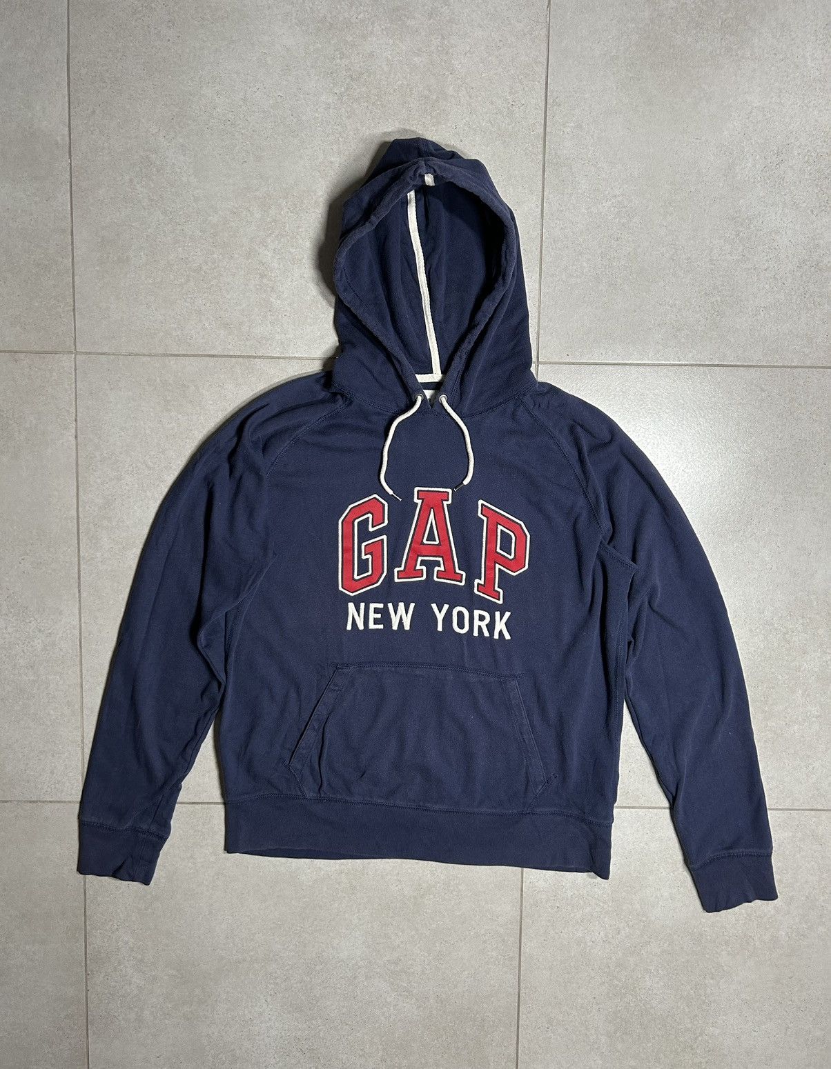 Vintage Gap New York navy and red USA hoodie sweatshirt | Grailed