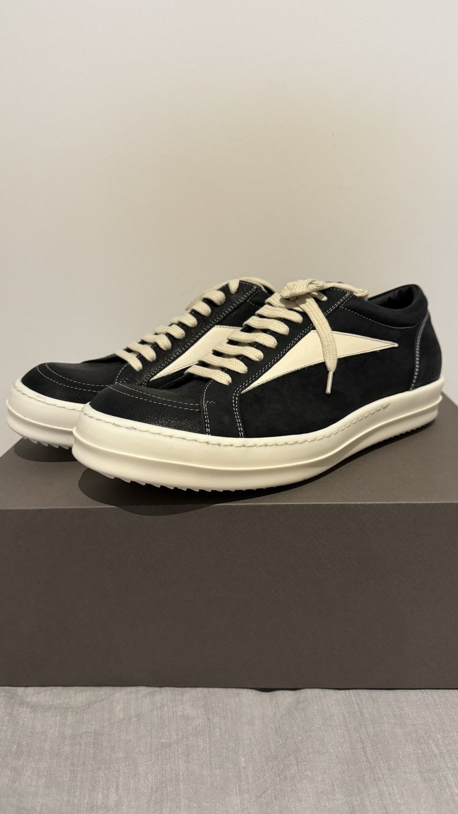 Rick Owens Rick Owens SS24 Lido “Vans” Vintage Sneaks (Black/Milk ...