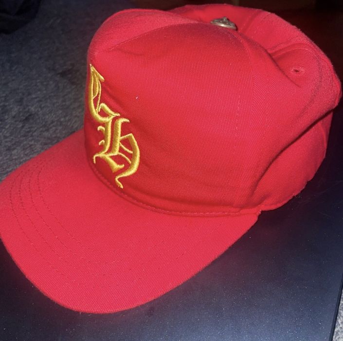 Chrome Hearts Chrome Hearts Red & Yellow CH Baseball Hat | Grailed