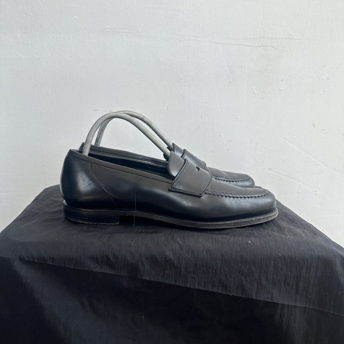 Crockett & Jones Boston Black Cavalry Calf penny loafers | Grailed