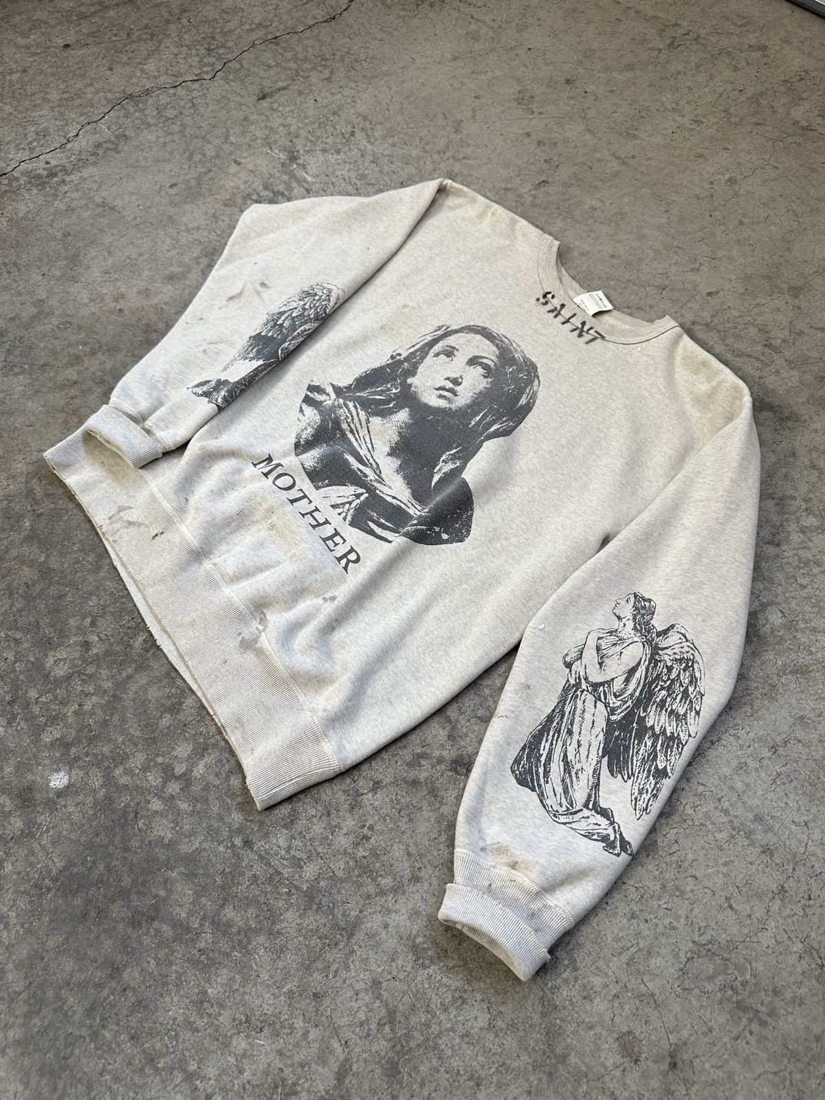 Saint Michael SAINT MICHAEL Virgin Mary “MOTHER”CREW SWEATER | Grailed