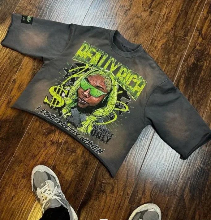 Vintage Streetwear Y2K Vintage Get Rich Money Punk Rock T-Shirt | Grailed