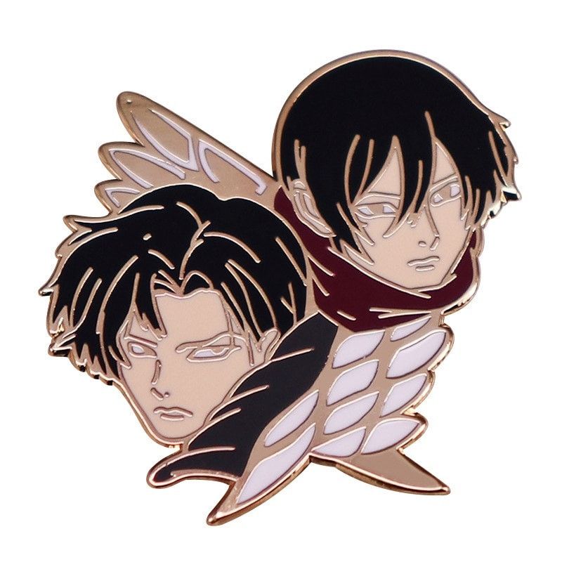 Enamel Attack On Titan AOT Levi & Eren Hard Enamel Pins 39 | Grailed