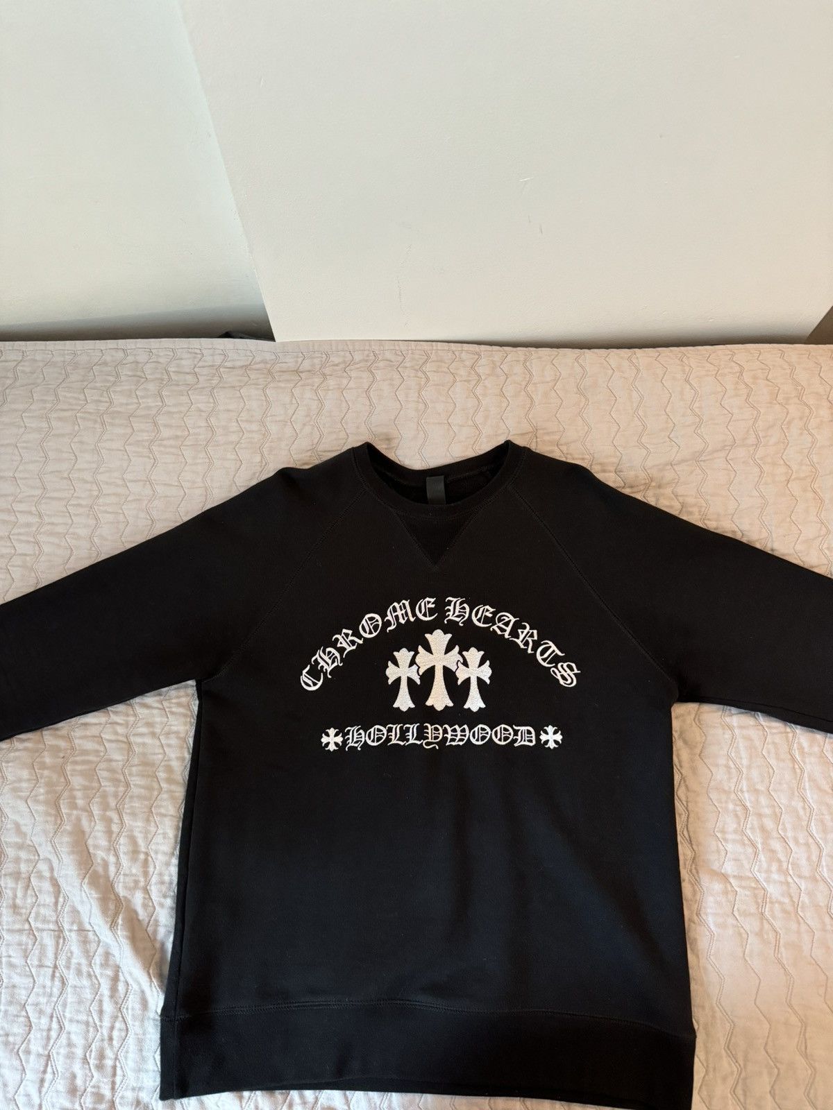 Chrome Hearts Chrome Hearts Black and White Tripple Cross Sweater | Grailed