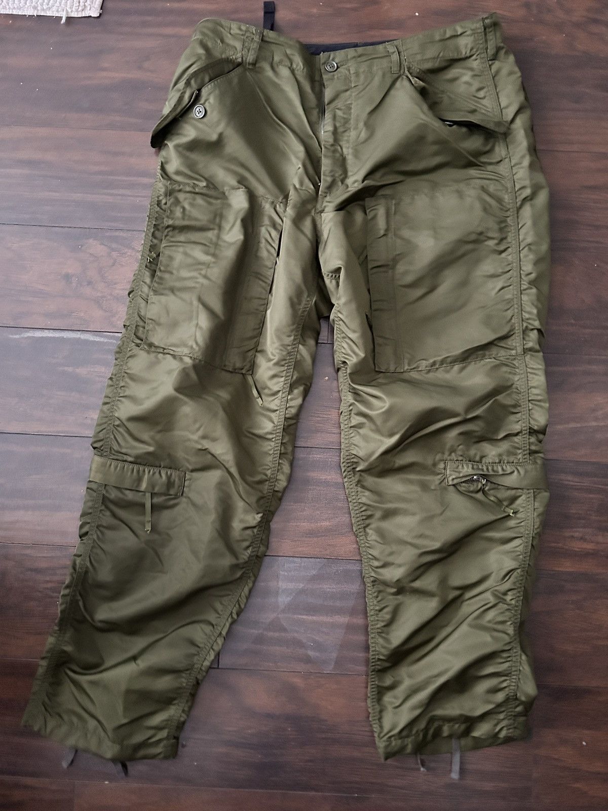Engineered Garments Aircrew Flight satin Nylon cargo pants | Grailed