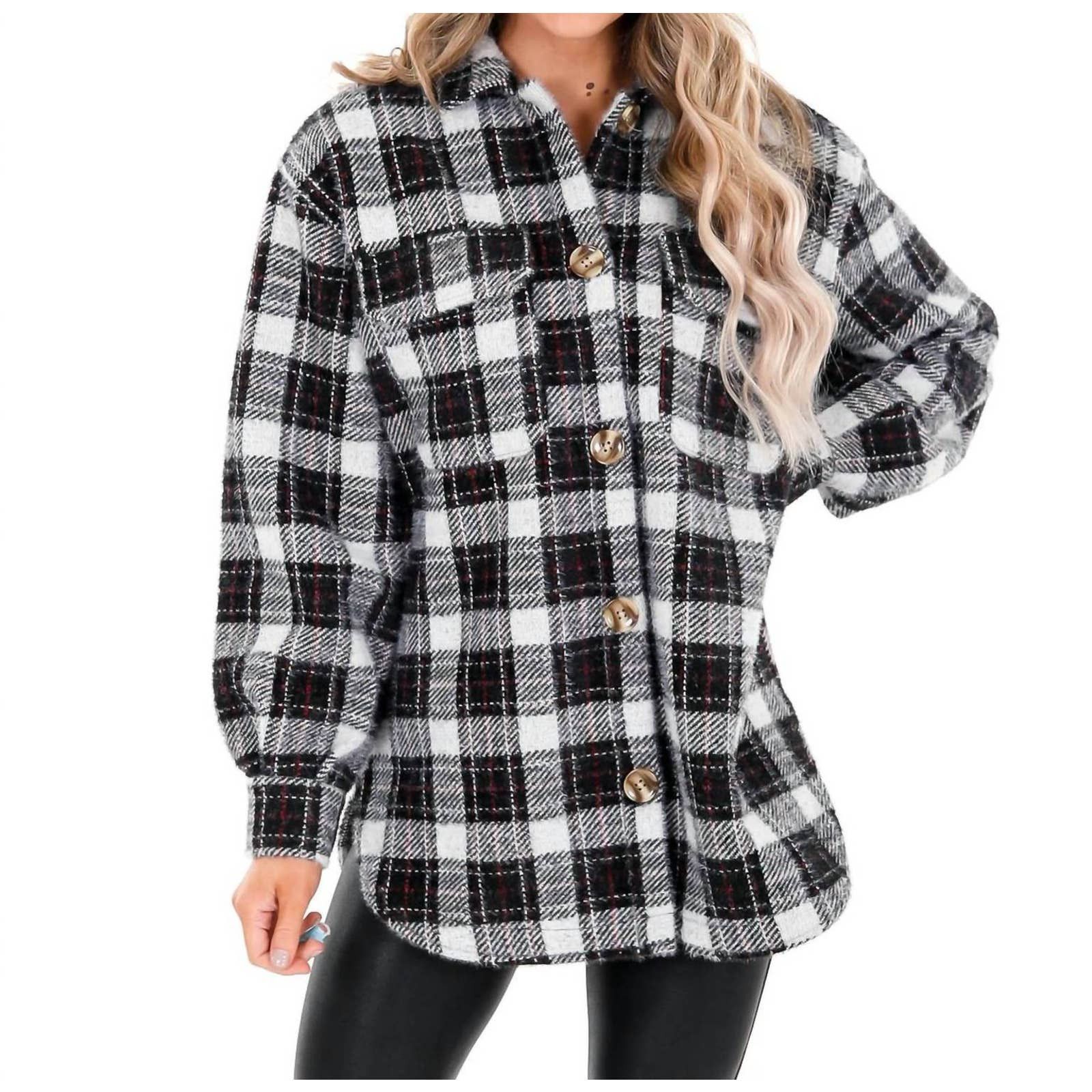 Z Supply Plaid Tucker Jacket In White | Grailed